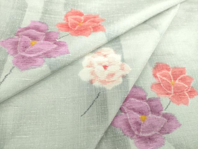 平和屋着物●上質な紬　舞花文　正絹　逸品　未使用　DAAQ3333ps