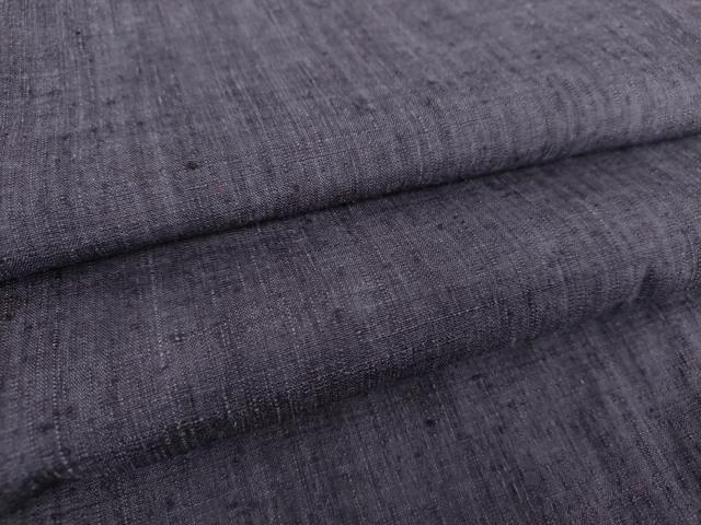 平和屋着物●結城紬　色無地　濃鼠色　正絹　逸品　未使用　DAAQ3359ps