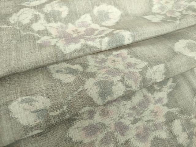 平和屋着物●上質な紬　枝花文　正絹　逸品　DAAQ3367ps