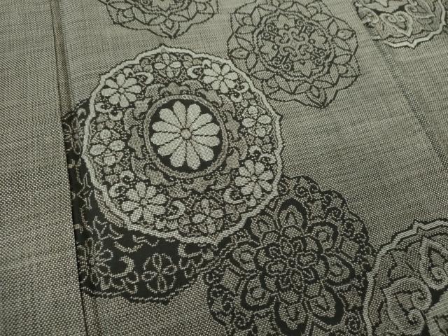 平和屋着物●本場大島紬　9マルキ　正倉院花文　正絹　逸品　DAAQ3407ps 平和屋着物○本場大島紬 9マルキ 正倉院花文 正絹 逸品 DAAQ3407ps