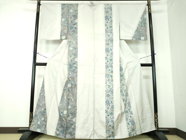 平和屋着物●本場縞大島紬　訪問着　舞蝶花間道　魚　正絹　逸品　DAAQ3416ps