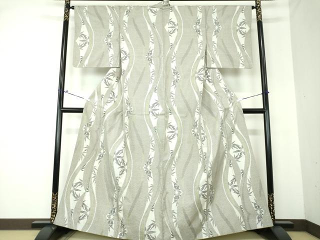 平和屋着物●本場大島紬　白大島　7マルキ　総絣　笹文　正絹　逸品　DAAQ3426ps