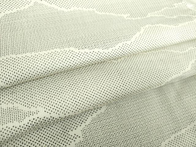 平和屋着物●本場大島紬　白大島　100亀甲　霞文　正絹　逸品　DAAQ3461ps