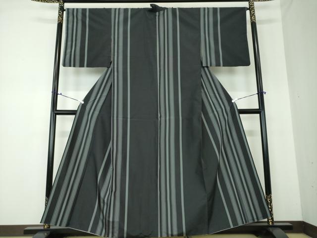 平和屋着物●本場縞大島紬　変わり縞　正絹　逸品　DAAQ3479ps