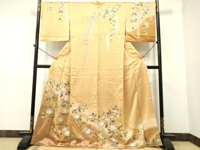 平和屋着物●訪問着　絞り　辻が花　正絹　逸品　DAAR0086yyy