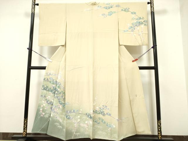 平和屋着物●十日町友禅　女流作家　遠田藤舟　訪問着　松竹梅　暈し染め　正絹　逸品　DAAR0112yyy