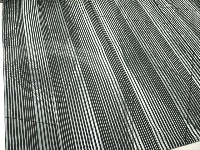 平和屋着物●上質な小紋　変わり縞　正絹　逸品　DAAR0116yyy