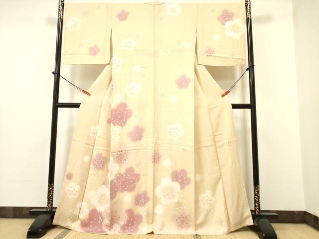 平和屋着物●寺島しのぶプロデュース　訪問着　舞梅文　やまと金ラベル　正絹　逸品　DAAR0122yyy