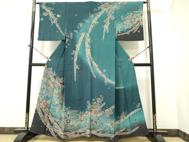 平和屋着物●訪問着　辻が花　暈し染め　正絹　逸品　DAAR0146yyy