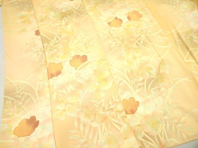 平和屋着物●上質な小紋　草花文　暈し染め　正絹　逸品　DAAR0159yyy