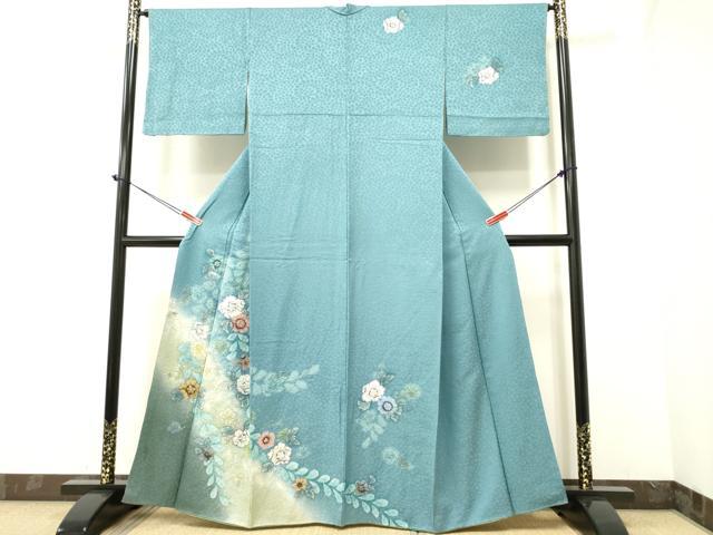 平和屋着物●訪問着　絞り　辻が花　暈し染め　正絹　逸品　DAAR0207yyy