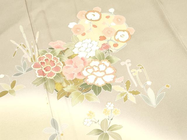 平和屋着物○訪問着 花丸文 暈し染め 金彩 正絹 逸品 DAAR0309yyy