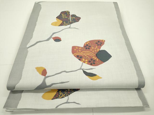 平和屋着物●名門木屋太　今河織物　六通柄袋帯　枝花　正絹　逸品　未使用　DAAR0680fe