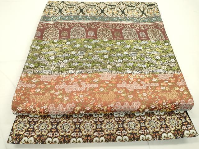 平和屋着物●太鼓柄袋帯　横段宝尽くし花文　金糸　正絹　逸品　DAAR0728fe