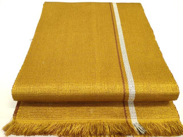 平和屋着物●本場黄八丈　八寸名古屋帯　間道　正絹　逸品　DAAR0767fe