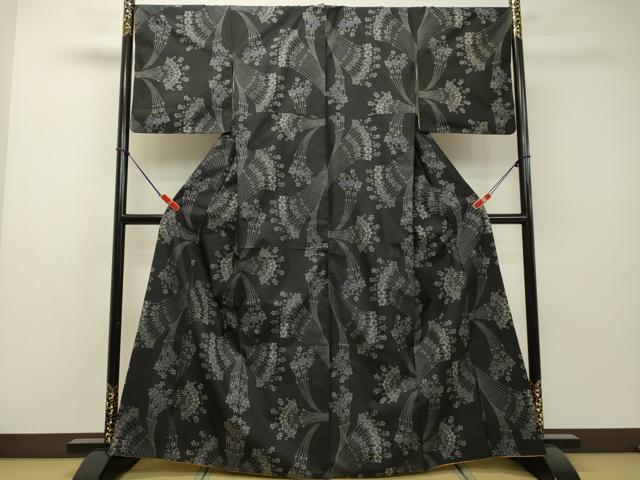 平和屋着物□本場大島紬 7マルキ 枝花文 正絹 逸品 未使用 DAAW2524ma