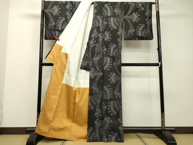 平和屋着物□本場大島紬 7マルキ 枝花文 正絹 逸品 未使用 DAAW2524ma