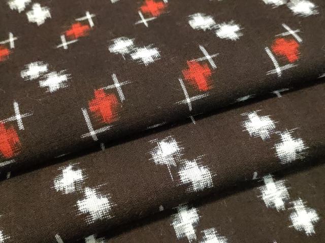 平和屋着物▽久留米絣　単衣　十字絣　綿　逸品　未使用　DAAR4302tw