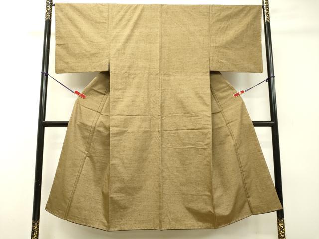 平和屋着物●男性　紬　木蘭色　正絹　逸品　未使用　DAAR4317tw