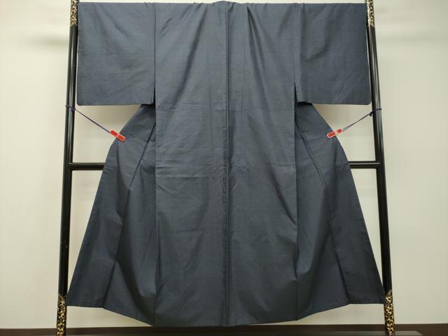 平和屋着物●男性　本場大島紬　変わり格子　正絹　逸品　DAAR4318tw