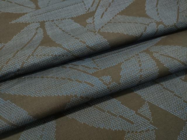 平和屋着物●本場大島紬　7マルキ　草葉文　正絹　逸品　DAAR4344tw