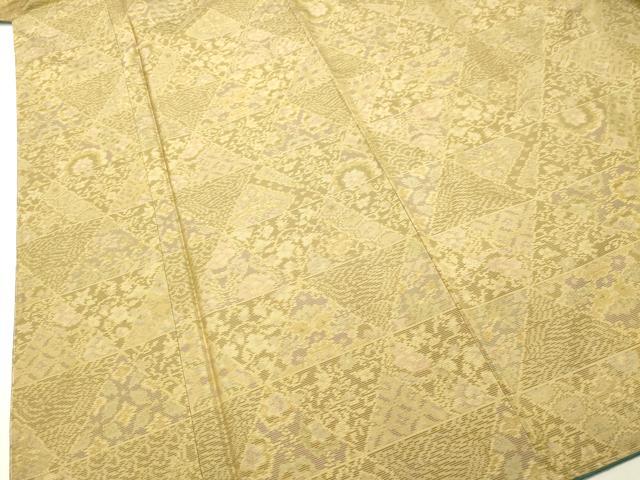 平和屋着物●本場大島紬　花唐草文　正絹　逸品　未使用　DAAR4358tw