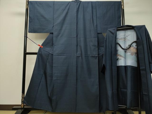 平和屋着物●男性　紬　アンサンブル　長羽織　100亀甲　総詰め　正絹　逸品　未使用　DABA1496ps 平和屋着物○男性 本場大島紬 アンサンブル 長羽織 100亀甲 総詰め