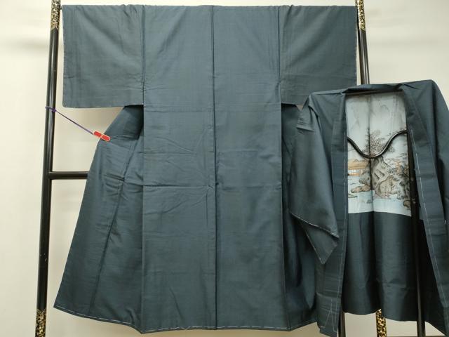 平和屋着物●男性　本場大島紬　アンサンブル　100亀甲　総詰め　正絹　逸品　DAAR4392tw