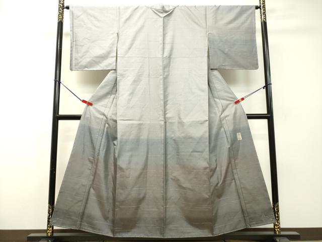 平和屋着物●京の名門　じゅらく謹製　訪問着　紬地　漢方草木染　霞文　正絹　逸品　未使用　DAAR4404tw