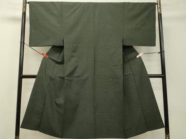 平和屋着物●男性　髭紬　革色　正絹　逸品　DAAR4420tw