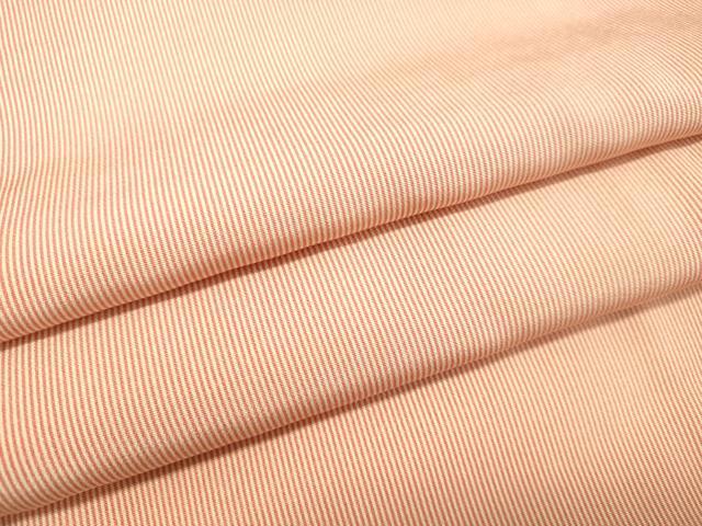 平和屋着物●江戸小紋　万筋　赤香色×肌色　正絹　逸品　未使用　DAAR4486tw