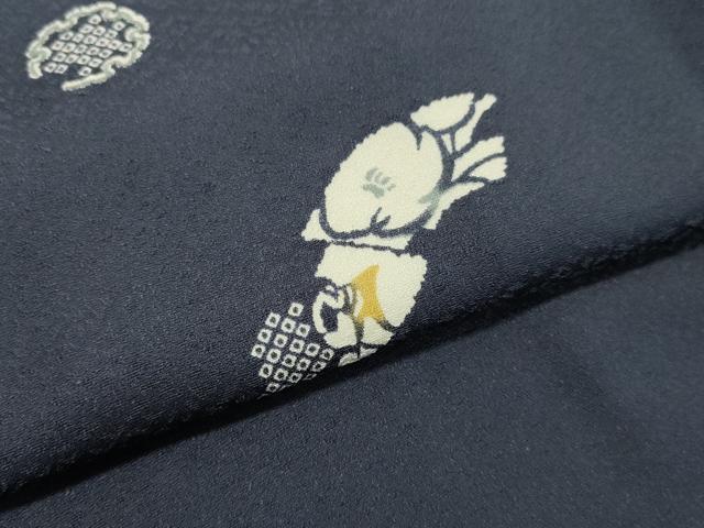 平和屋着物○上質な小紋 鹿の子雪輪芝文 正絹 逸品 DAAR4510tw