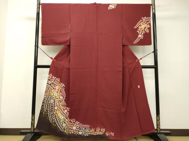 平和屋着物●越後十日町の一流染匠　桐屋・翠山工房　訪問着　辻が花　暈し染め　金彩　鬼しぼ縮緬　やまと誂製　逸品　未使用　DAAR4516tw