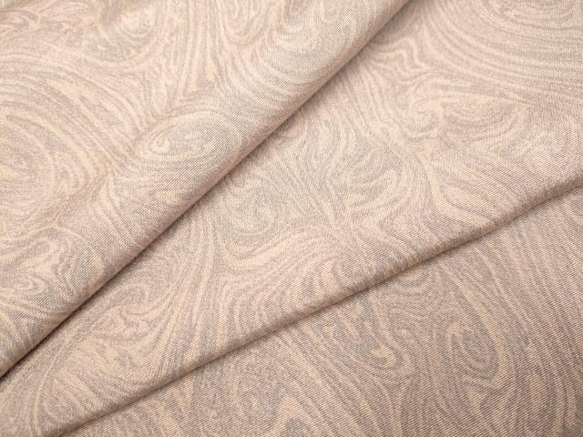 平和屋着物▽上質な小紋　単衣　墨流し文様　正絹　逸品　DAAR5499du