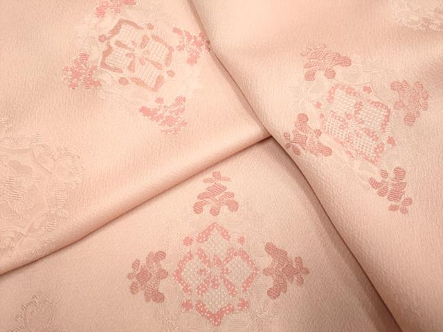 平和屋着物▽上質な小紋　単衣　地紋起こし　花菱文　暈し染め　正絹　逸品　DAAR5500du