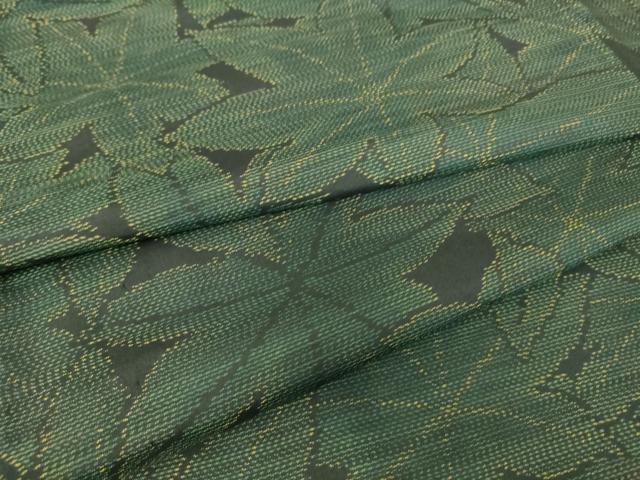 平和屋着物▽本場大島紬　単衣　葉尽くし　正絹　逸品　DAAS0089az