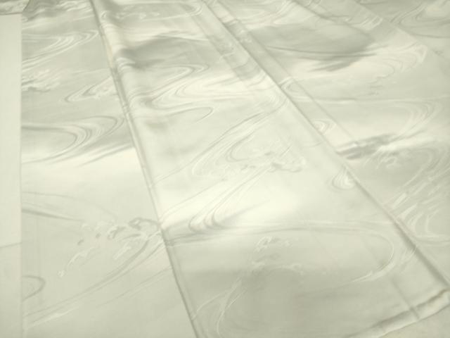 平和屋着物▽上質な小紋　単衣　流水地紋　暈し染め　正絹　逸品　未使用　DAAS0097az