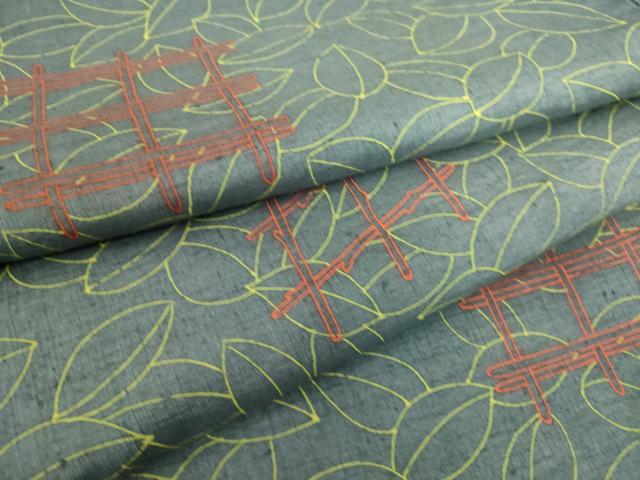 平和屋着物▽訪問着　紬地　単衣　舞花文　正絹　逸品　DAAS0131az