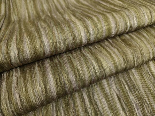 平和屋着物▽小紋　単衣　変わり縞　銀通し地　DAAS0177az