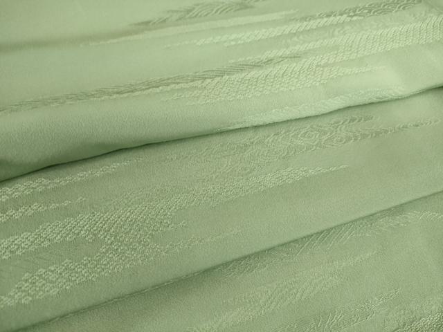 平和屋着物▽上質な色無地　単衣　霞地紋　錆青磁色　正絹　逸品　未使用　DAAS0179az