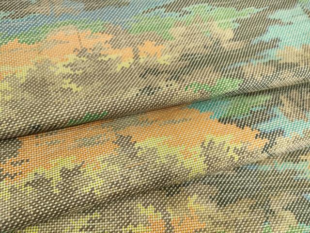 平和屋着物▽本場大島紬　単衣　7マルキ　霞文　正絹　逸品　DAAS0235az