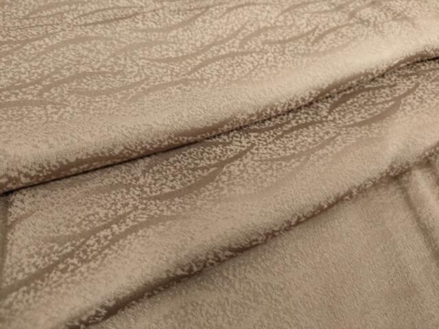 平和屋着物▽上質な色無地　単衣　芝地紋　薄柿色　正絹　逸品　DAAS0350az