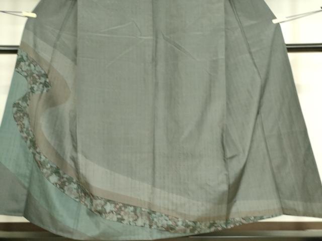 平和屋着物▽本場大島紬 訪問着 単衣 更紗花文 正絹 逸品 DAAS0455az