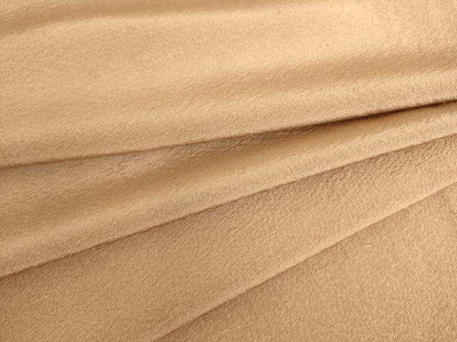 平和屋着物▽上質な色無地　単衣　赤白橡色　正絹　逸品　DAAS0485az