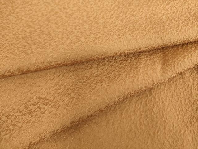 平和屋着物▽上質な色無地　単衣　紋意匠　遠州茶色　正絹　逸品　DAAS0486az