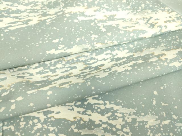 平和屋着物▽上質な小紋　単衣　霞文　金彩　さが美扱い　正絹　逸品　DAAS0504az