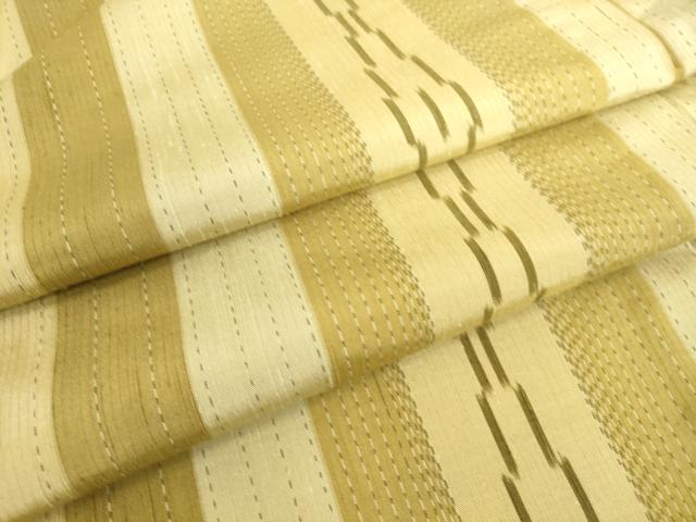 平和屋着物▽上質な紬　単衣　絣間道　正絹　逸品　DAAS0546az