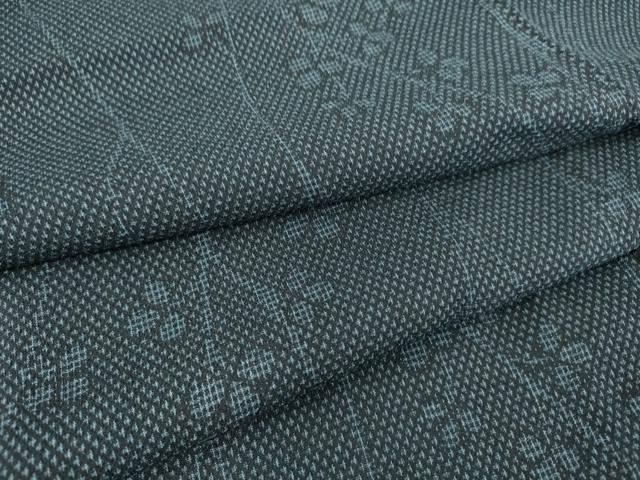 平和屋着物▽白鷹お召　単衣　枝花文　正絹　逸品　DAAS0693az