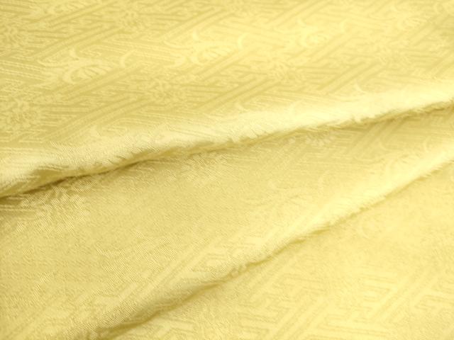 平和屋着物▽上質な色無地　単衣　草花紗綾型地紋　蒸栗色　正絹　逸品　DAAS0713az