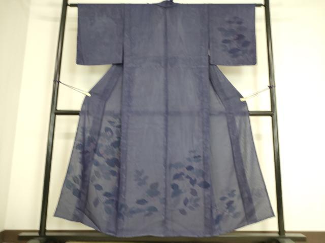 平和屋着物▽訪問着 無双 紗袷 紗×紗 草花文 金彩 ロング